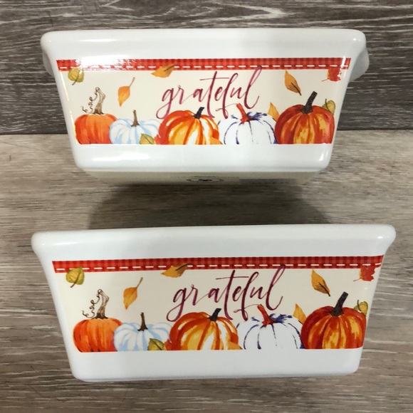 Royal Norfolk | Kitchen | Set Of 2 Beautiful Fall Harvest Grateful Loaf ...